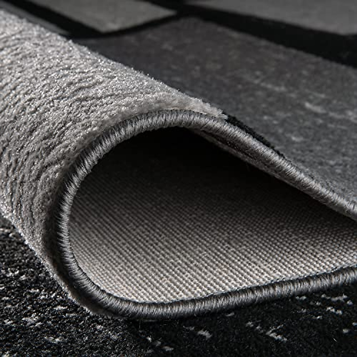 Rugshop Contemporary Modern Boxes Design Soft Area Rug 9' x 12' Gray