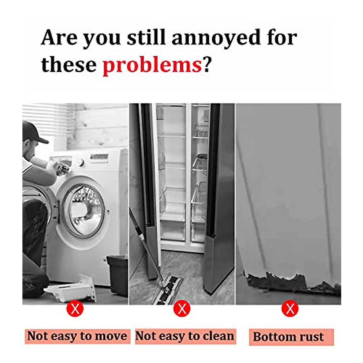 Appliance Roller Expandable Furniture Washing Machine Base with Wheels Heavy Duty Extensible Rollers for Washer and Dryer,Base Mover for Other Heavy Objects