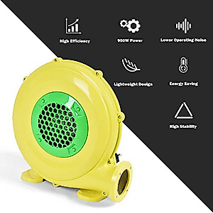 GOFLAME Air Blower for Inflatables, Portable and Powerful Electric Air Blower Fan, 0.6 HP Bounce House Blower for Jump Slides, Bouncy Castles, 480W