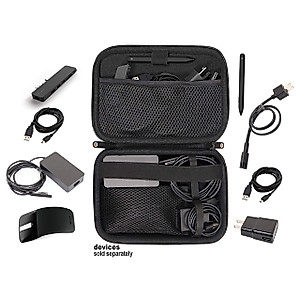 GETGEAR Microsoft Surface accessories organizing case, for Surface Dock, Surface charger adapter, Surface Arc Mouse, Surface Pen, Surface USB 3.0 Hub Docking Station and others (Black)