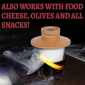 Smoke Top Cocktail Smoker Kit with Torch, 4 Delicious Wood Chips Flavors (Cherry, Apple, Oak, and Hickory) - Whiskey Smoker infuser Kit Home Bar Accessories - Bourbon Smoker for Old Fashioned Cocktails - TOPHAT