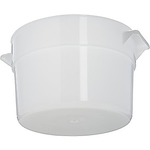 Carlisle FoodService Products BPA-Free Bains Marie Round Storage Container, 2 Quart, White