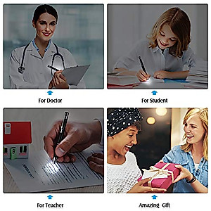 Zonon Pen with Light Lighted Tip Pen Flashlight Writing Ballpoint Pens LED Pen Light with Bright White Light for Writing in the Dark (5 Pieces)