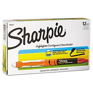SHARPIE Liquid Highlighter, Micro Chisel Point, Fluorescent OrangeCategory: Highlighters (24676)