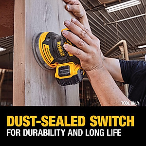 DEWALT 20V MAX Orbital Sander, Tool Only (DCW210B), Yellow