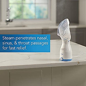 Vicks Personal Sinus Steam Inhaler with Soft Face Mask – Face Humidifier with Targeted Steam Relief Aids with Sinus Problems, Congestion and Cough