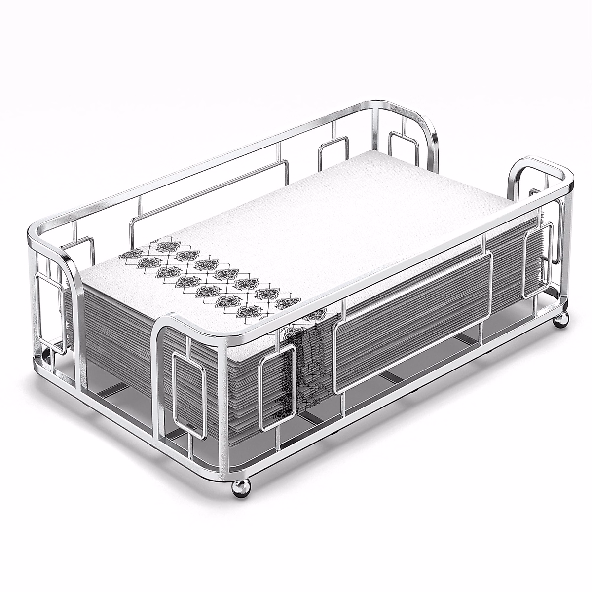 LEVIMETREE Rectangular Guest Towel Napkin Holder - Paper Hand Towel Storage Tray, Napkin Holder for Table, Bathroom Hand Towel Holder Kitchen Restaurant Home Décor Bathroom Paper Towels Storage Tray