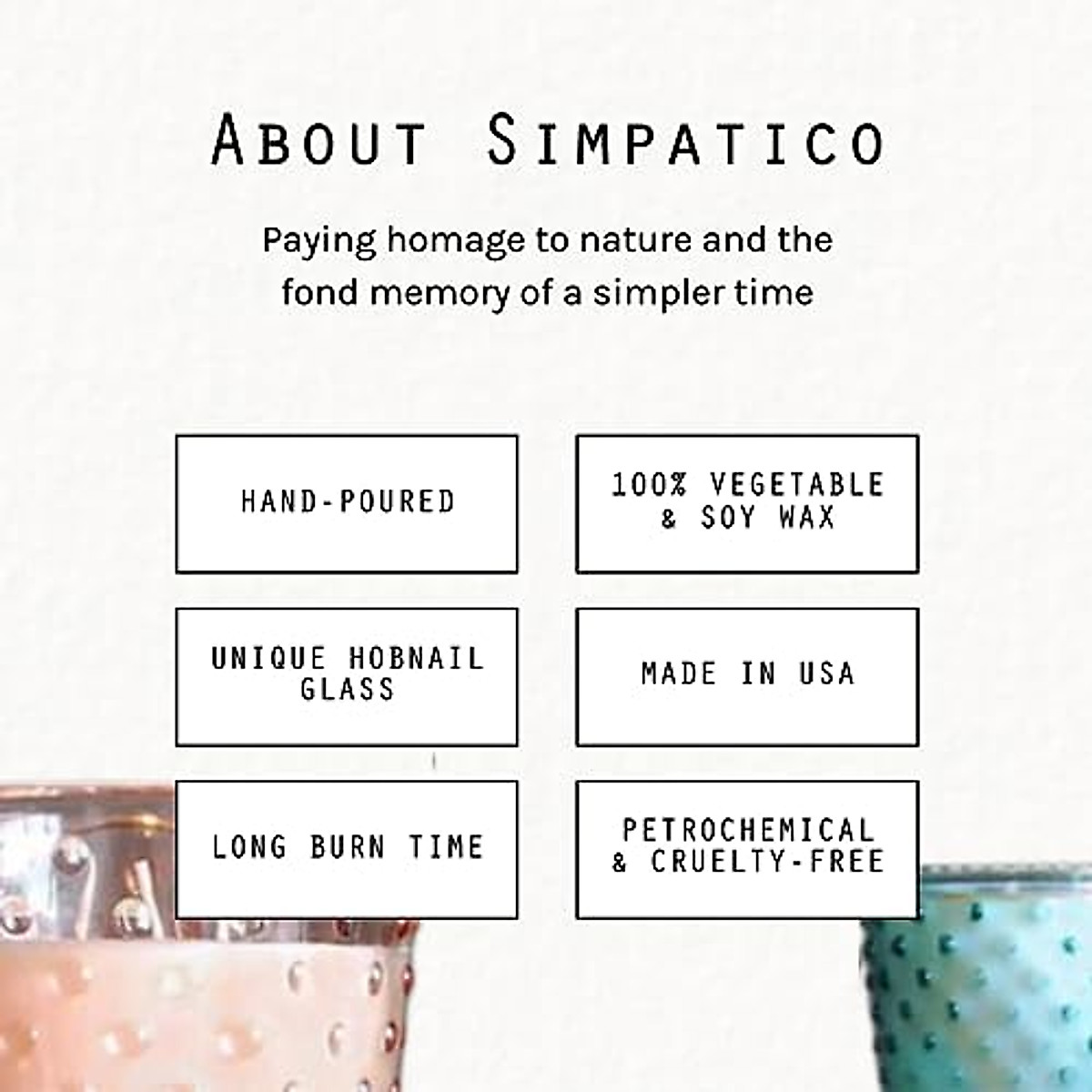 Simpatico No. 36 Beach Plum Hobnail Candle, Springtime Fruity Vanilla Blossom Scent, Pressed Hobnail Glass Jar, 100-Hour Burn Time, Scented Candles for Home, 16 oz