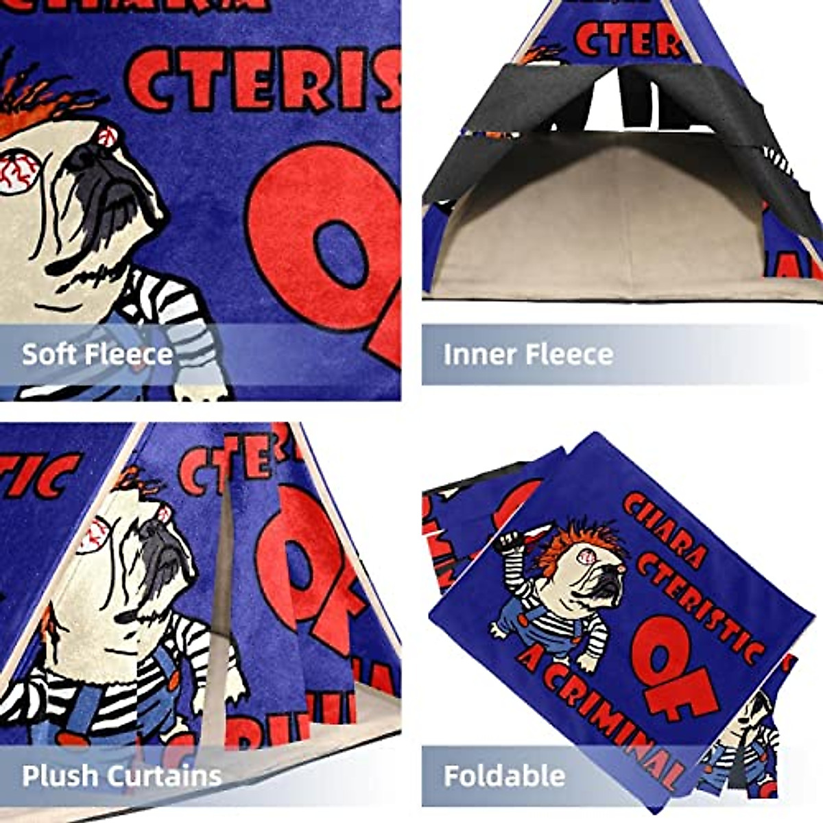 Y-DSIWX Guinea Pig Hideout House Bed, Cute Dog Rabbit Cave, Squirrel Chinchilla Hamster Hedgehog Nest Cage