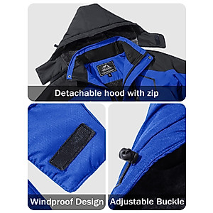 Mens Ski Jacket Fleece Jacket Snow Jacket Skiing Jacket Men Winter Coats for Men Snowboarding Jacket Waterproof Jacket US L=CN 3XL