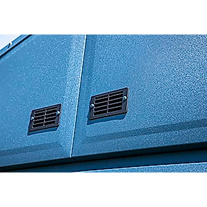 Arrow Shed Elite 12' x 16' Outdoor Lockable Gable Roof Steel Storage Shed Building, Blue Grey