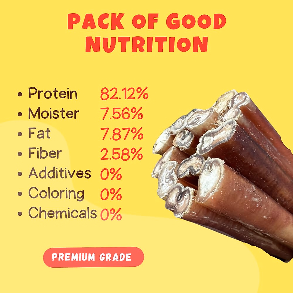 Woofley's 6" Regular Sized Buffalo Bully Sticks - (25 Count) - Bully Sticks for Dogs - Long Lasting Bully Stick Dog Chews