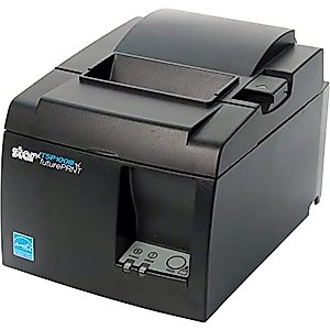 Star Micronics TSP143IIIU (TSP100III USB) Thermal Monochrome Receipt Printer, Charcoal Grey - Device and Mfi USB Ports, Auto-Cutter, Internal Power Supply - YKGAV