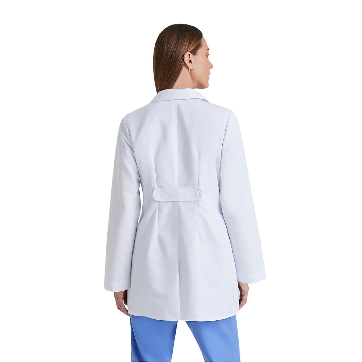 Grey's Anatomy 7446 Missy 2 Pkt White Lab Coat w/ Back Tab Small
