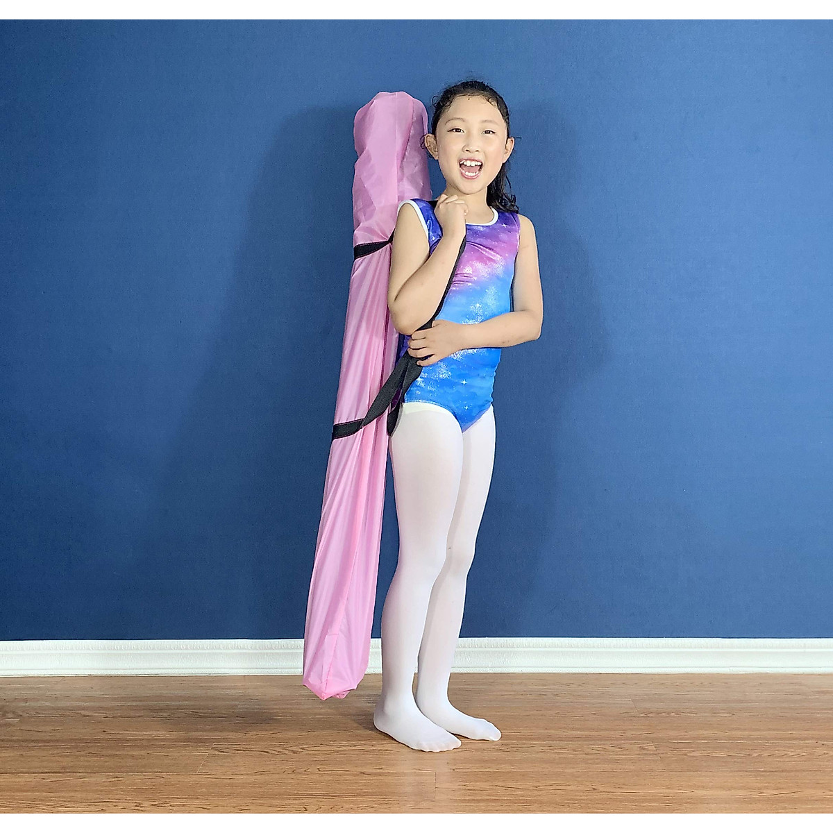 FC FUNCHEER 8FT Folding Balance Beam -Gymnastics Floor Beam - Gymnastics Equipment- Anti-Slip Bottom - Suede Cover - Carry Bag for Kids/Adults Home & Gym Center