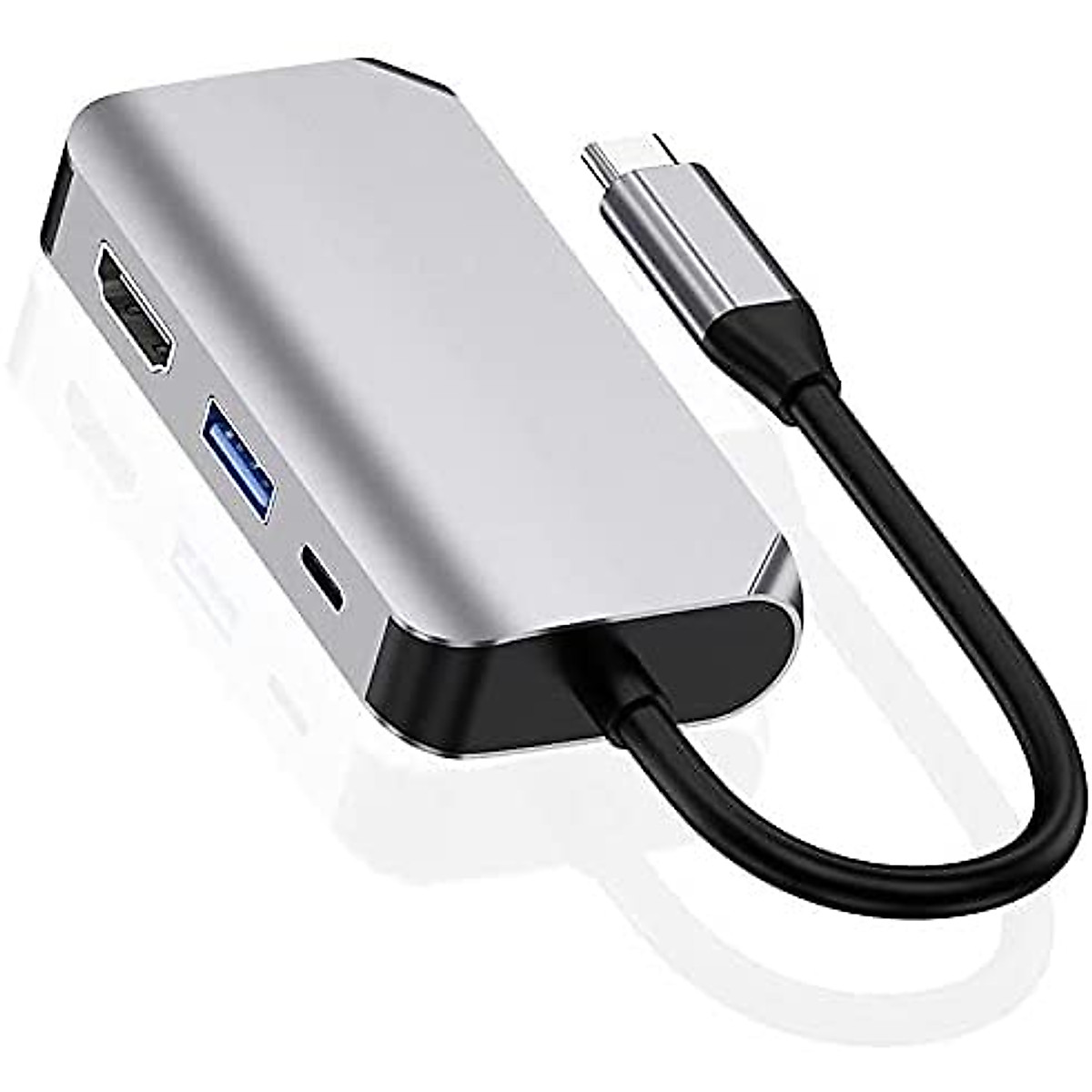 Feilx Ultra-Slim Data USB Hub，Type-C Docking Station Type C to HDMI-Compatible 4K to VGA USB Splitter Hub