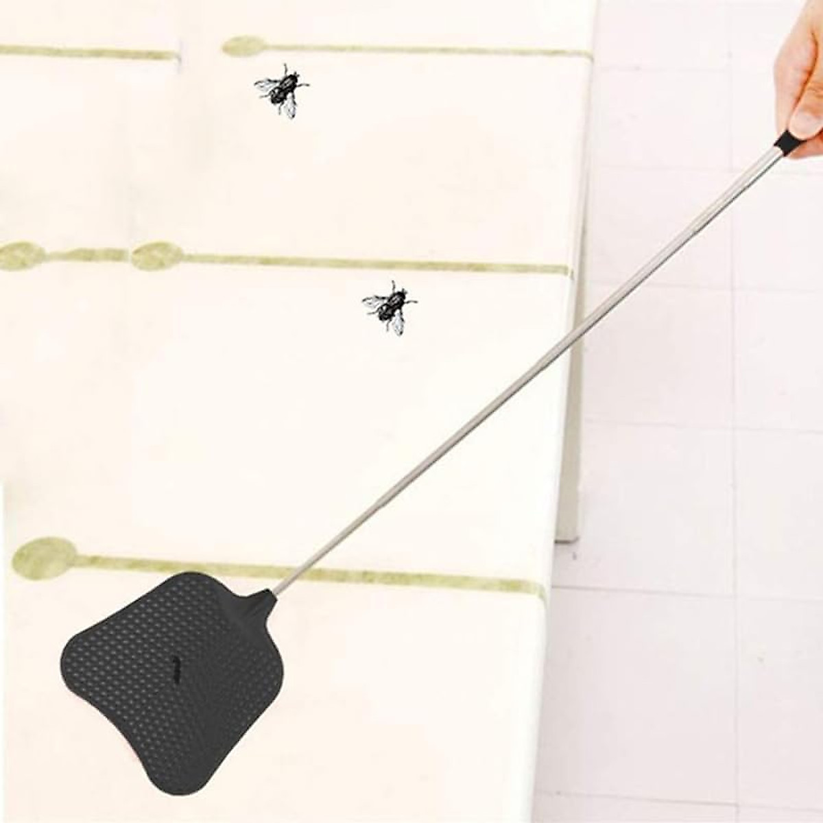 6 Packs Fly Swatter Telescopic Flyswatter Heavey Duty Set Stainless Steel Extendable Handles