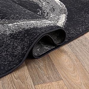 Rugshop Contemporary Bohemian Soft Area Rug 8' x 10' Dark Gray