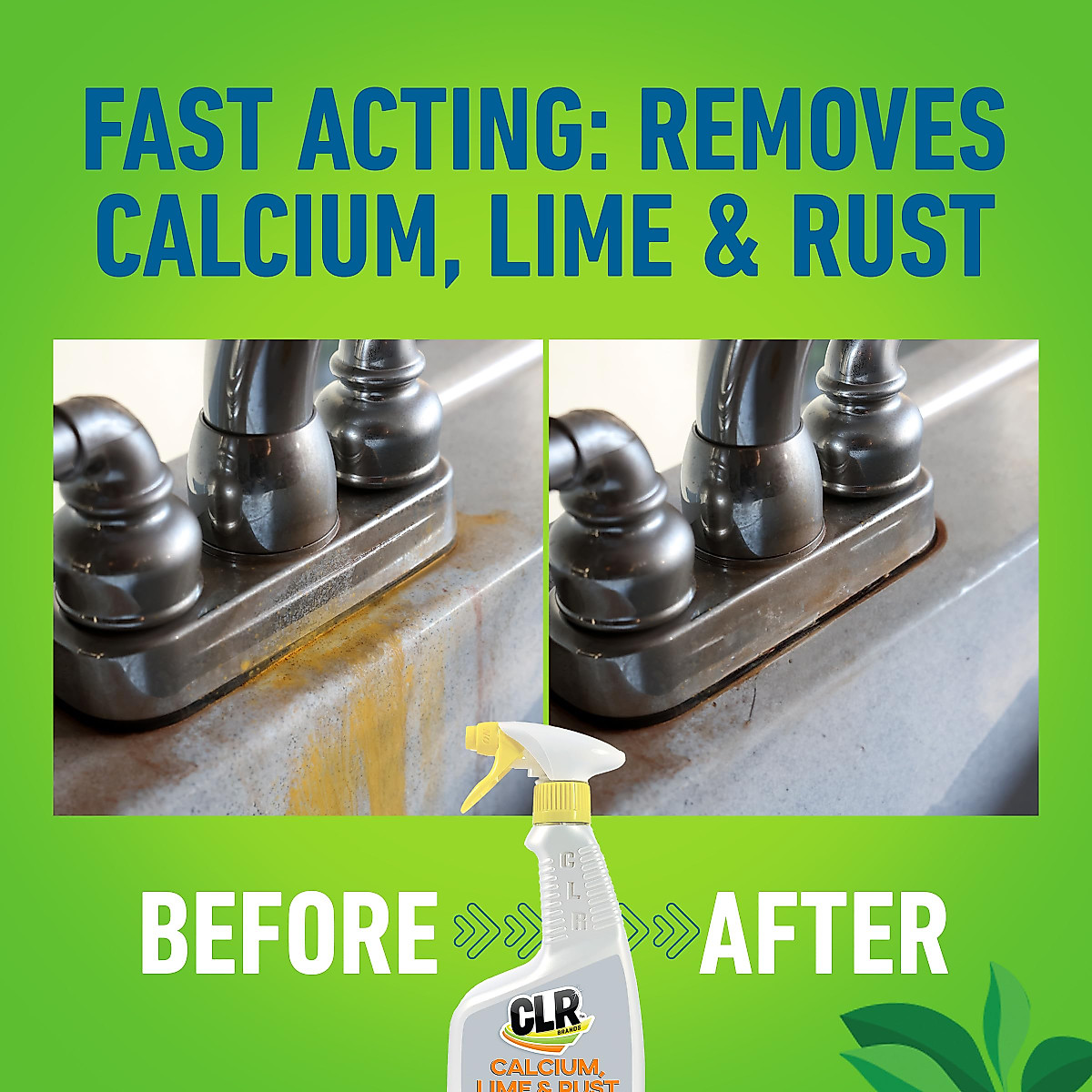 CLR Calcium, Lime & Rust Remover, Blasts Calcium, Dissolves Lime Deposits, Zaps Stubborn Rust Stains and Hard Water Deposits, 26 Ounce Spray Bottle (Pack of 2)