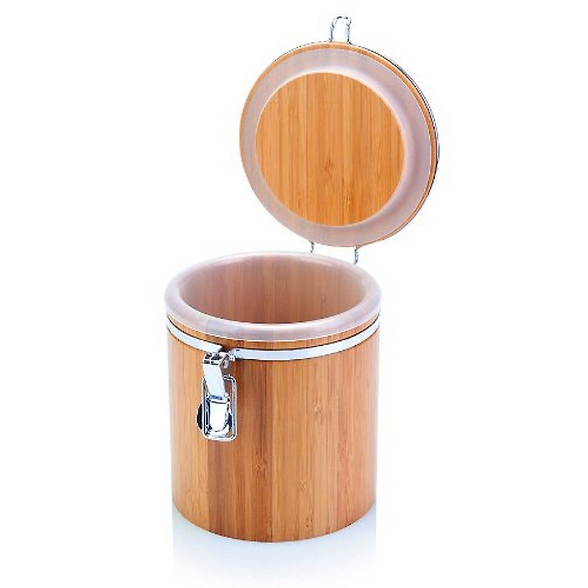 JapanBargain 4093, Airtight Bamboo Canister Kitchen Organizer Food Storage Container with Lid for Coffee Tea Sugar Candy Cereal 5.3X5.9 inch, Medium