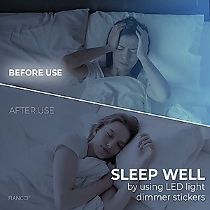 FLANCCI LED Light Blocking Stickers, Light Dimming LED Filters, (4 Sheets) Dimming Sheets for Routers, LED Covers Blackout, Dimming 80% ~ 100% of LED Lights (4Sheets = 2 Cut Out + 2 Uncut)