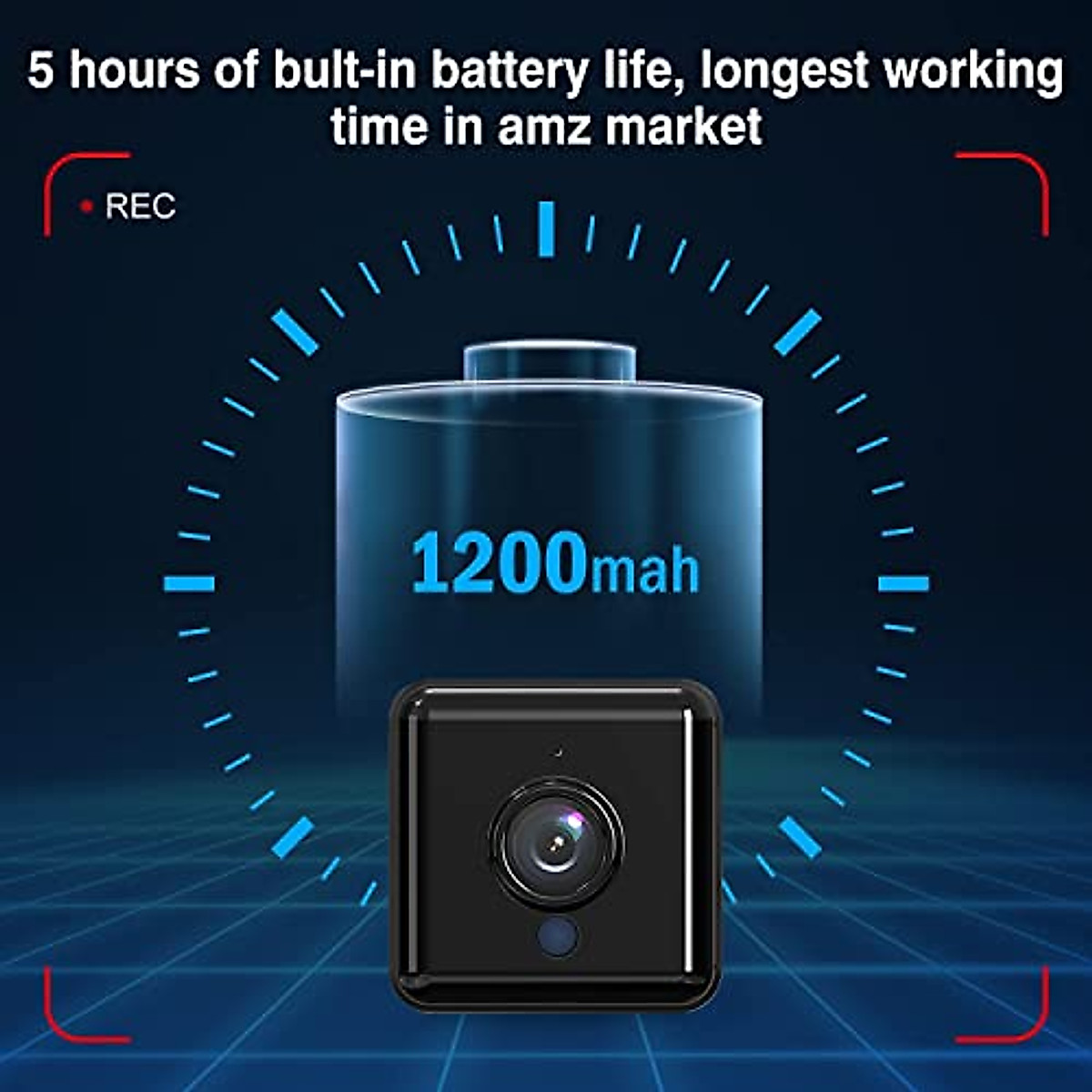 WAXOXIH Mini Spy Camera WiFi Hidden Camera Night Vision 4K HD Spy Nanny Cam for Home Security Easy Set Wireless Indoor Smallest Camera with Motion Detection IP Camera Remote Viewing