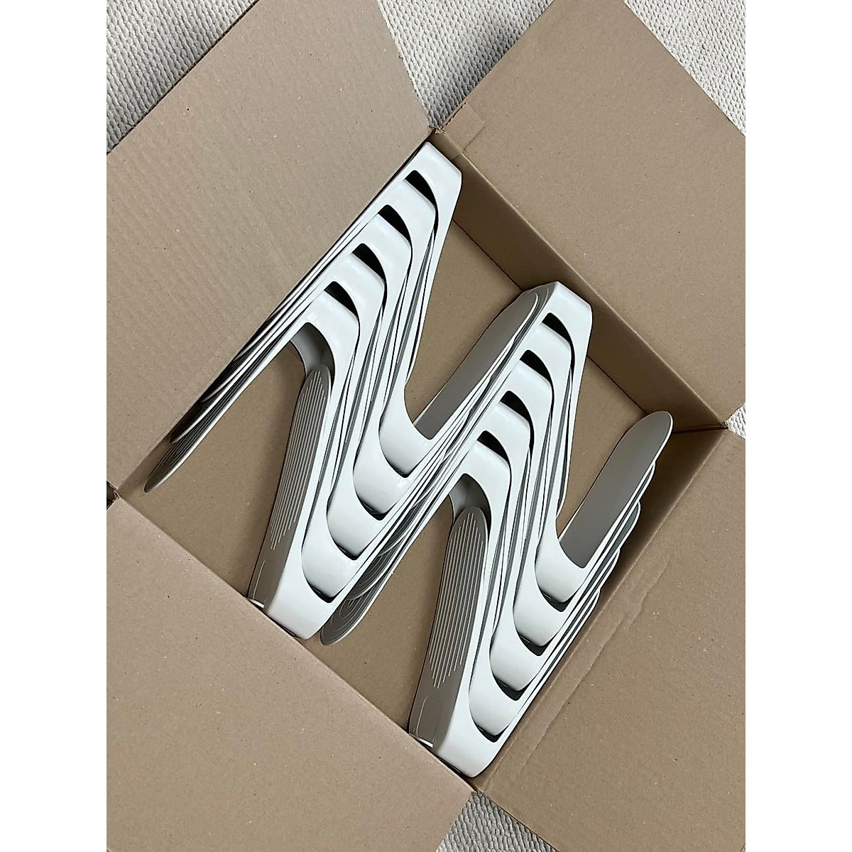 I M HOME LIVING - Value Pack Shoe Slot Organizer 10-Piece Space-Saving Shoe Holders for Maximum Storage(10, White)