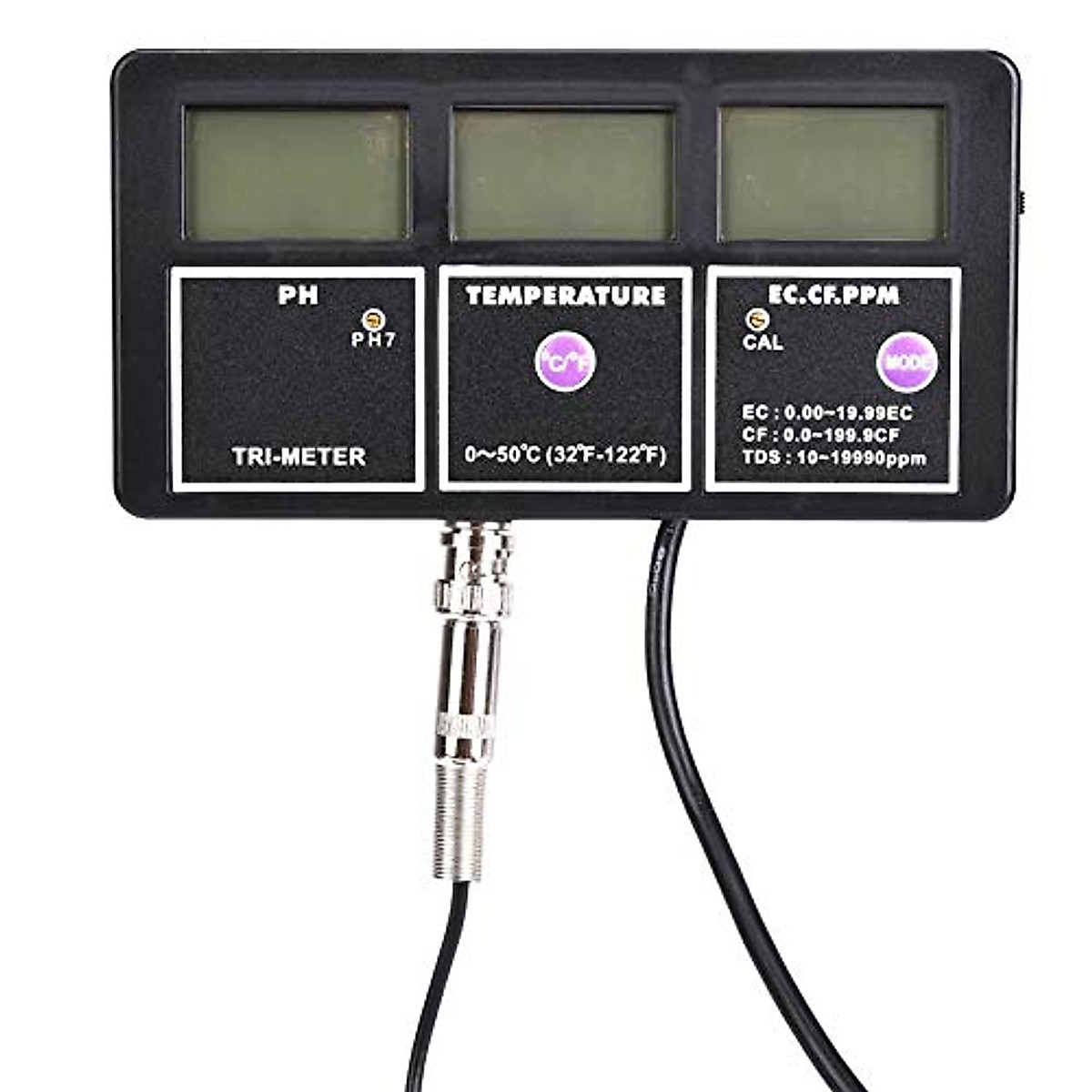ciciglow Water Quality Monitor Tester, 5-in-1 EC CF Temperature Meter Tester with Backlight Display for Aquarium/Pool/Fish/Water Laboratory(110V US)