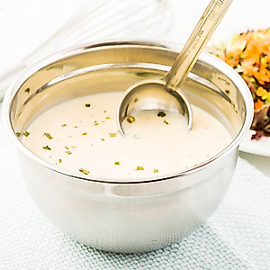 Restaurantware Met Lux 2 Quart Metal Mixing Bowls 1 German Deep Flour Bowl - Corrosion-Resistant Dishwasher-Safe Stainless Steel Metal Prep Bowl Durable For Baking And Cooking