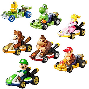 Hot Wheels Mario Kart 7 Car Set Bundle, Die Cast, 1:64 Scale