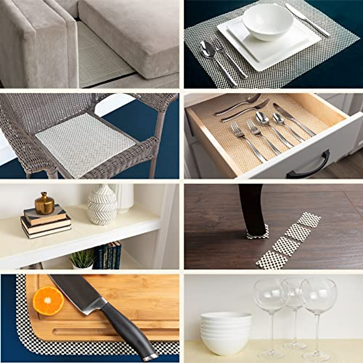 Veken Shelf Liner for Kitchen Cabinets, 12 in x 20 Ft Drawer Liners Non Adhesive, Non Slip Kitchen Cupboard Liner, Easy Install Storage Mat