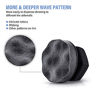6 Pieces Tire Hex Grip Dressing Applicator Washable Tire Shine Applicator Dressing Pad Car Detailing Foam Sponge Reusable Tire Cleaner Sponge for No Mess Tire Detailing Supplies (3.15 Inch Diameter)