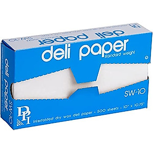 Durable Packaging 10" x 10 3/4" Interfolded Deli Wrap Wax Paper