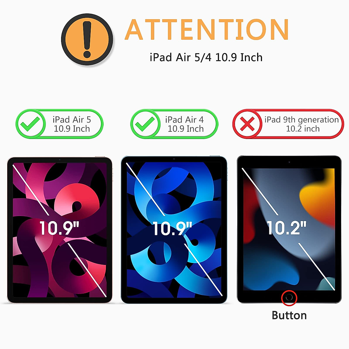 OMOTON [2 Pack] Screen Protector for iPad Air 5th Generation / 4th Generation, Compatible with iPad Air 5 / 4 10.9 Inch [Precise Cutout for Camera] [Work with Apple Pencil]