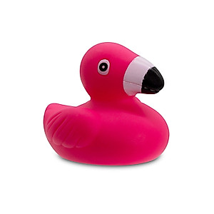 Windy City Novelties 6 Pack LED Light Up 2.5 Inch Water Activated Rubber Pink Flamingos Bath Toys
