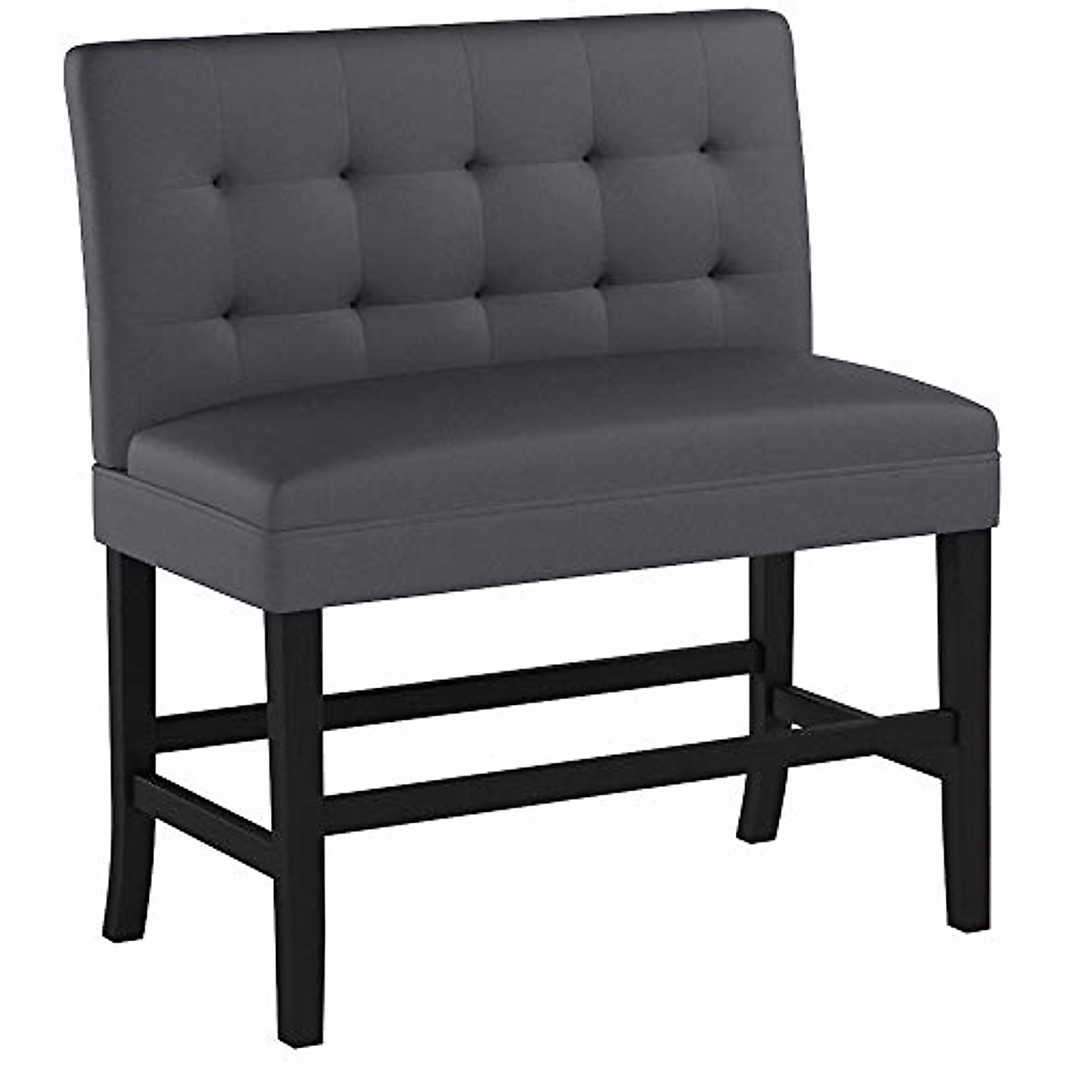 Christopher Knight Home Kenan Fabric Barstool Bench, Dark Charcoal