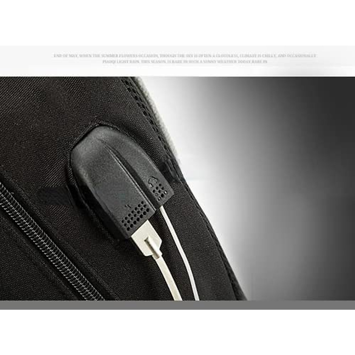 MOUNSHET NASA backpack logo astronaut USB charging + headphone hole casual bag unisex travel bag large capacity laptop bag (blue,18.9? X13.4?X 8.37")