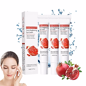 FIONEL Red Pomegranate Eye Cream, Pomegranate Vitamin C Eye Cream, Anti Aging Eye Cream, Wrinkle Eye Serum Cream Remove Dark Circles & Eye Bags, Moisturizer Eye Cream (3 pcs)