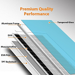 XINPUGUANG 200 Watt Solar Panel Kit PERC Monocrystalline 100W Solar Panel 20A Charge Controller Extension Cable for 12V Off-Grid System Rvs Boat Cabin Trailer Trailer (200W Solar Kit)