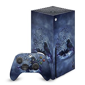Head Case Designs Officially Licensed Brigid Ashwood Raven Art Mix Vinyl Sticker Gaming Skin Decal Cover Compatible with Xbox Series X Console and Controller Bundle