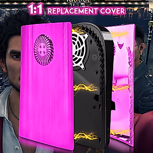 SIKEMAY PS5 Cover Plates Electroplated, PS5 Accessories Faceplates with Vented Design for Disc Edition, PlayStation5 Cover Skin, Custom Shell Plates for PS5 Console, Anti-Scratch, Dustproof - Purple