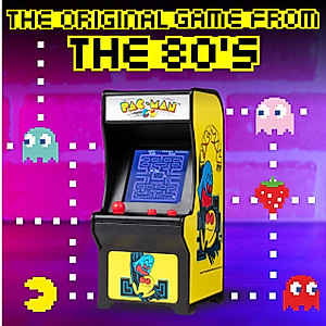 Tiny Arcade Pac-Man 3.5" Mini Retro Game - Functional Arcade Cabinet w/ Real Gameplay & Sounds - Classic Game Fits in the Palm of Your Hand (Ages 8+)