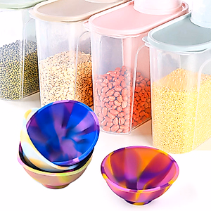 Coopay 8 Pieces Mini Silicone Bowls Multicolor Pinch Bowls Heat Resistant Snack Bowls Prep and Serve Bowls, Unbreakable, Flexible, 1.75 Oz (Mixed Colors)