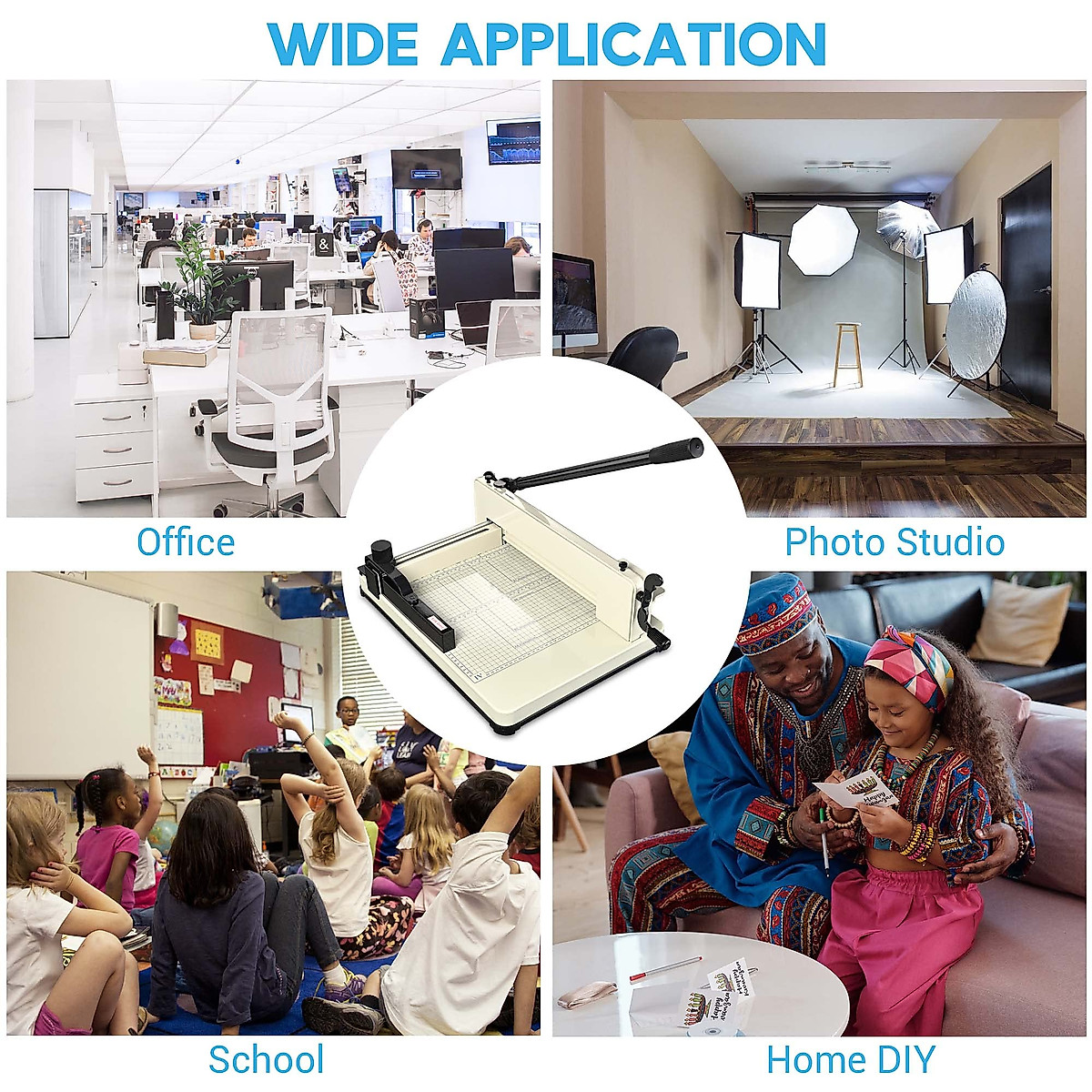 Yescom Paper Cutter Heavy Duty Trimmer Industrial Guillotine Stack Slicer 12" Cut Length 400 Sheet