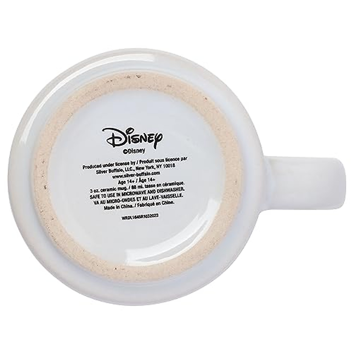 Silver Buffalo Disney Mickey Mouse Vintage Sketches Art 4pc Stackable Ceramic Espresso Small Cup Set, 3 Ounces