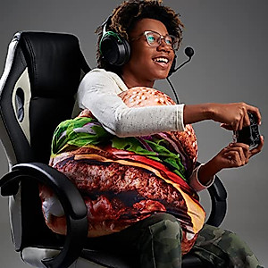 Seriously Super Sized 24-inch Stuffed Cheeseburger Food Plush, Kids Toys for Ages 3 Up