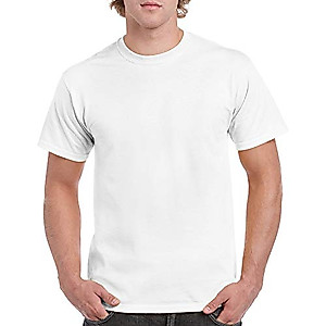 Gildan mens Heavy Cotton T-shirt, Style G5000, Multipack Shirt, White (2-pack), Large US