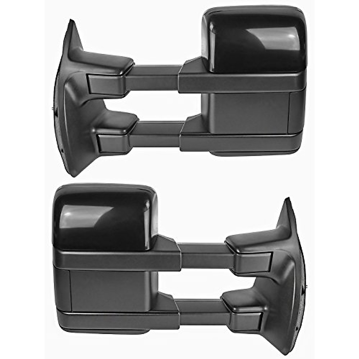 Trail Ridge Tow Mirror Manual Chrome Pair Set Compatible with 99-10 SD Pickup SUV