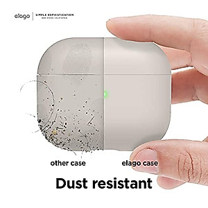 elago Liquid Hybrid Case Compatible with AirPods 3rd Generation Case - Compatible with AirPods 3 Case Cover, Triple Layer Protection, Wireless Charging, Shock Resistant, Easily Cleaned (Stone)