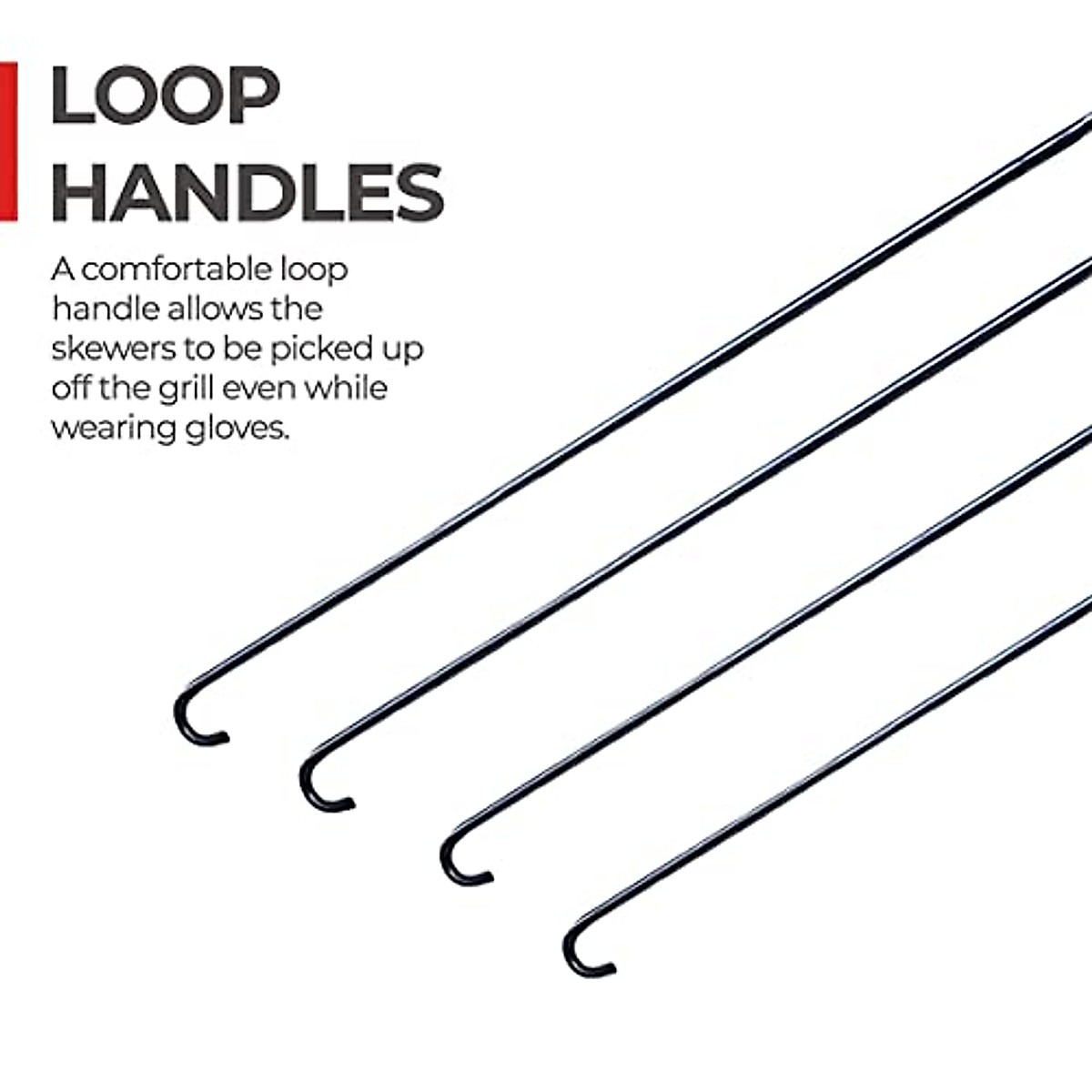 Metal Skewers, 39" in length BBQ/ Tandoor 6 mm thickness : Mild Steel (Pack of 4)